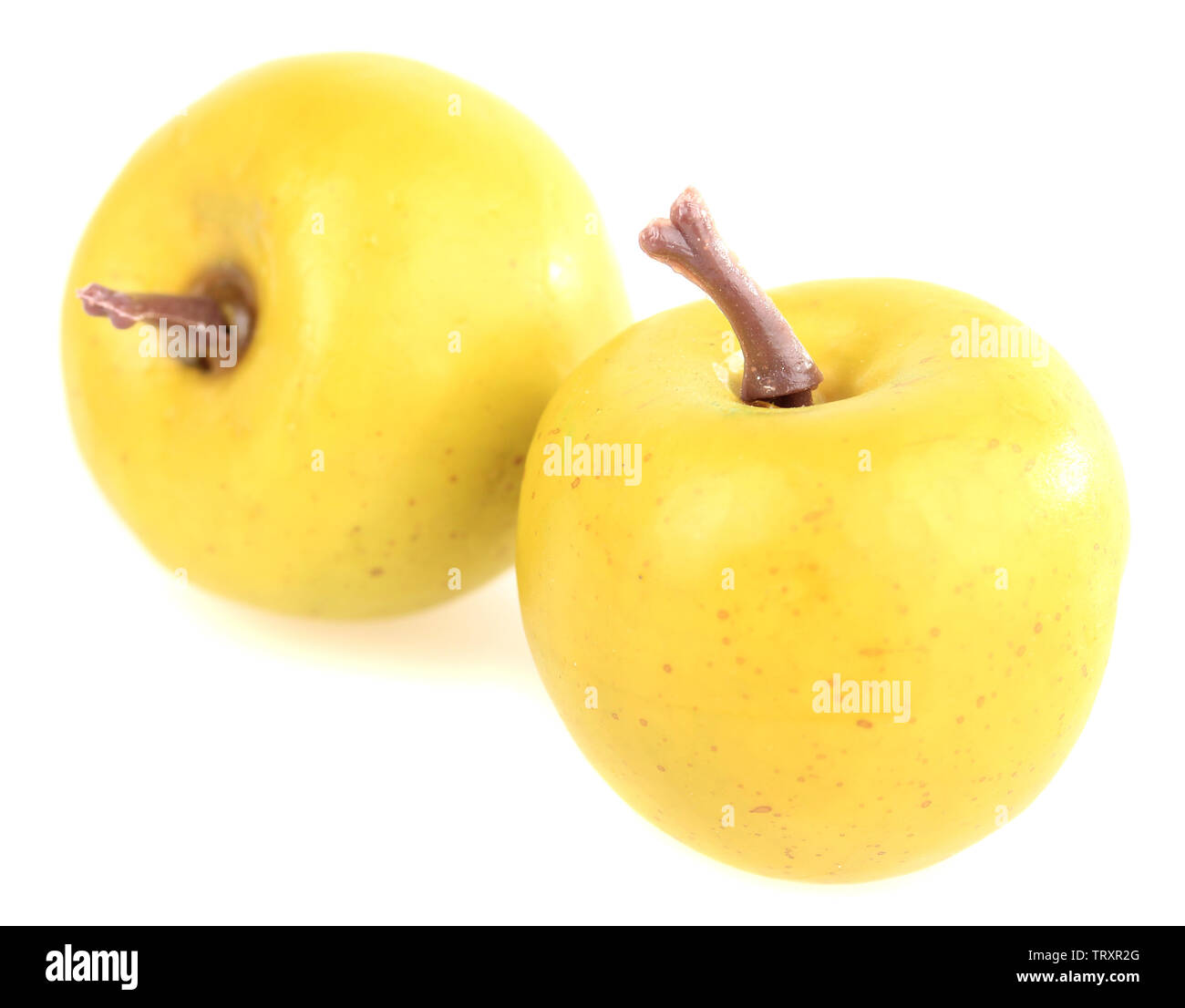 Small apples, isolated on white Stock Photo - Alamy