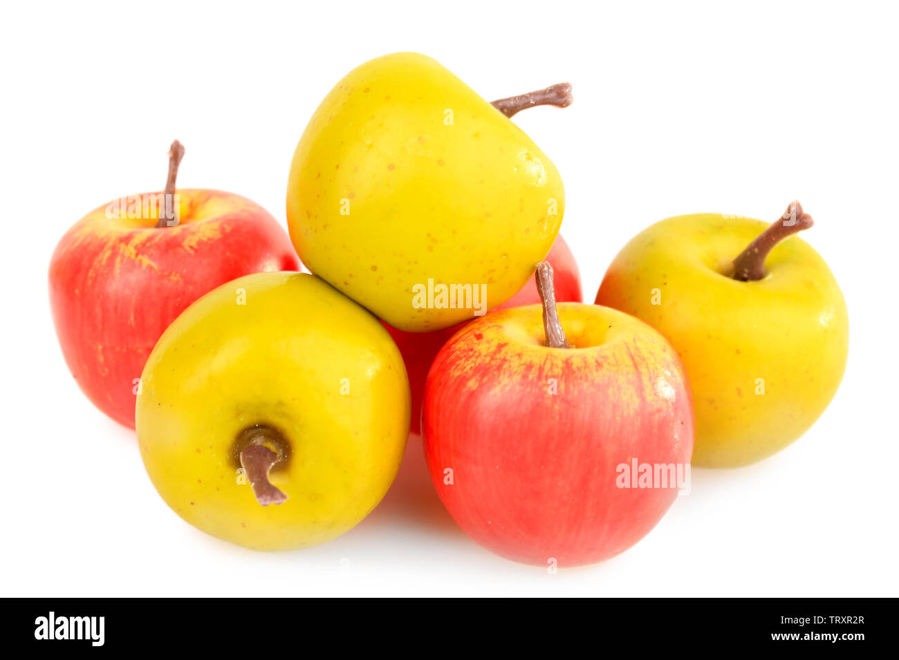 Small apples, isolated on white Stock Photo - Alamy