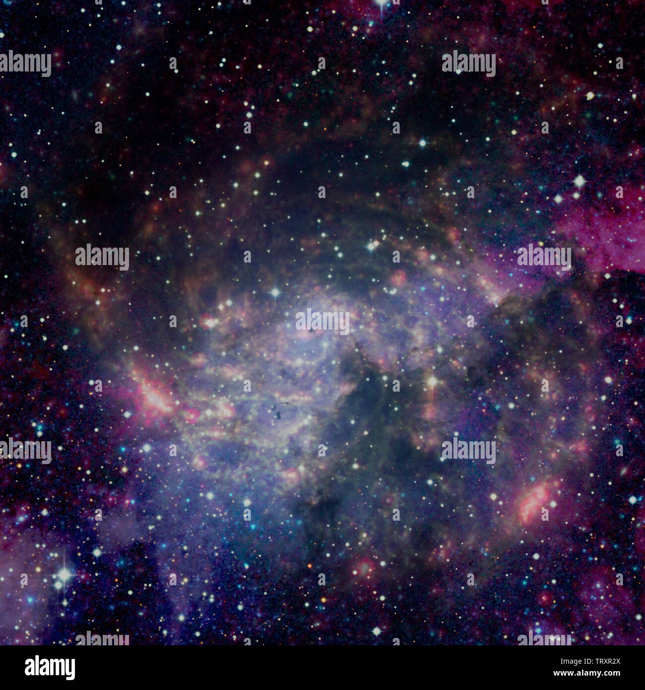 Universe scene with planets, stars and galaxies in outer space ...