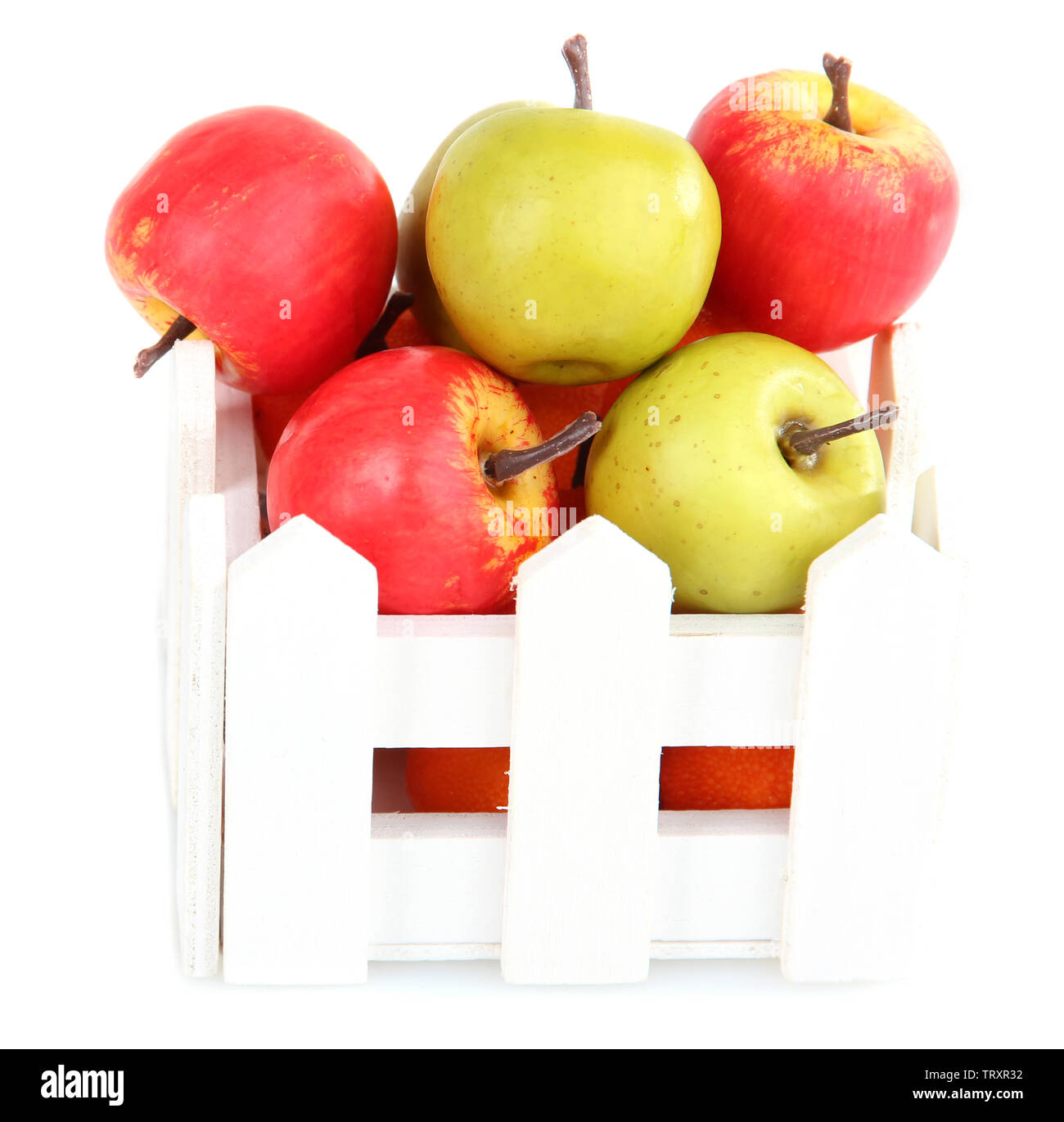 Small apples, isolated on white Stock Photo - Alamy