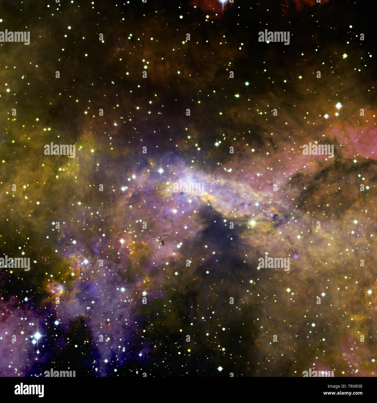 Beautiful nebulaes in outer space. Starfields of endless cosmos ...