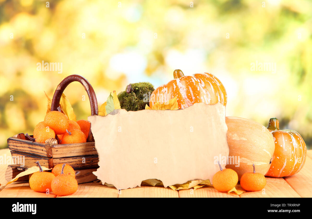 Autumn composition on nature background Stock Photo - Alamy