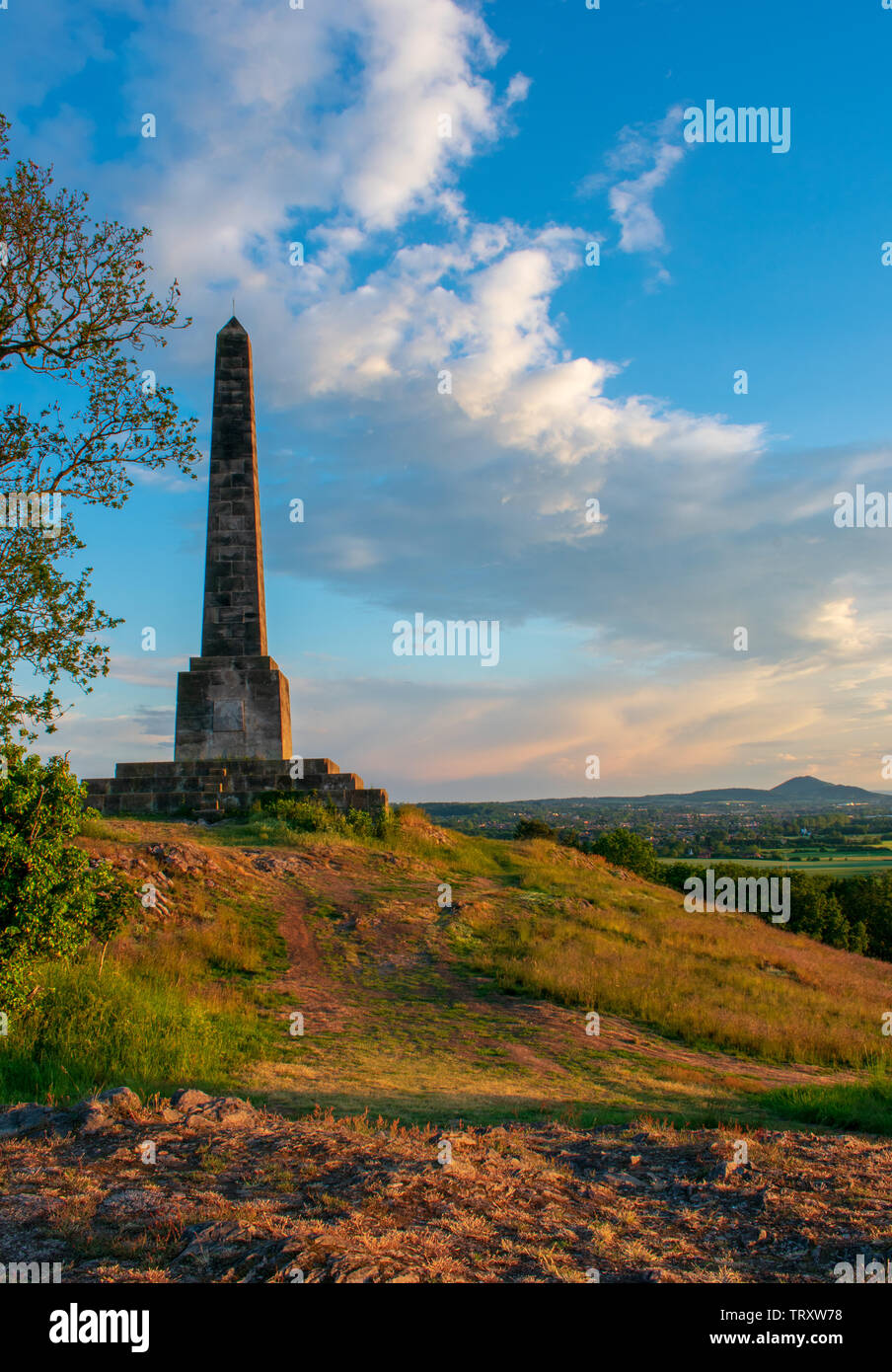 Lilleshall Monument otherwise known as the Sutherland Monument, with a ...