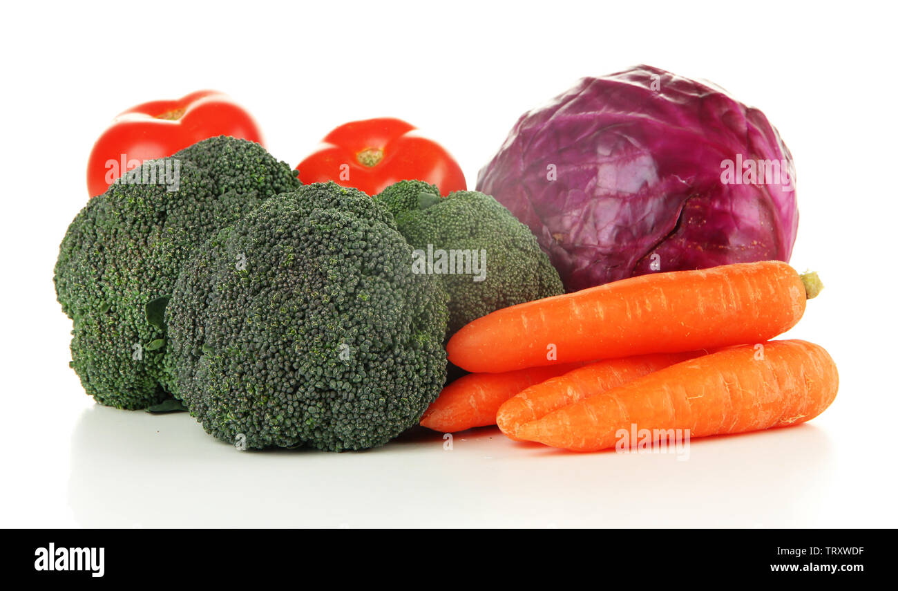 Composition of different vegetables isolated on white Stock Photo - Alamy