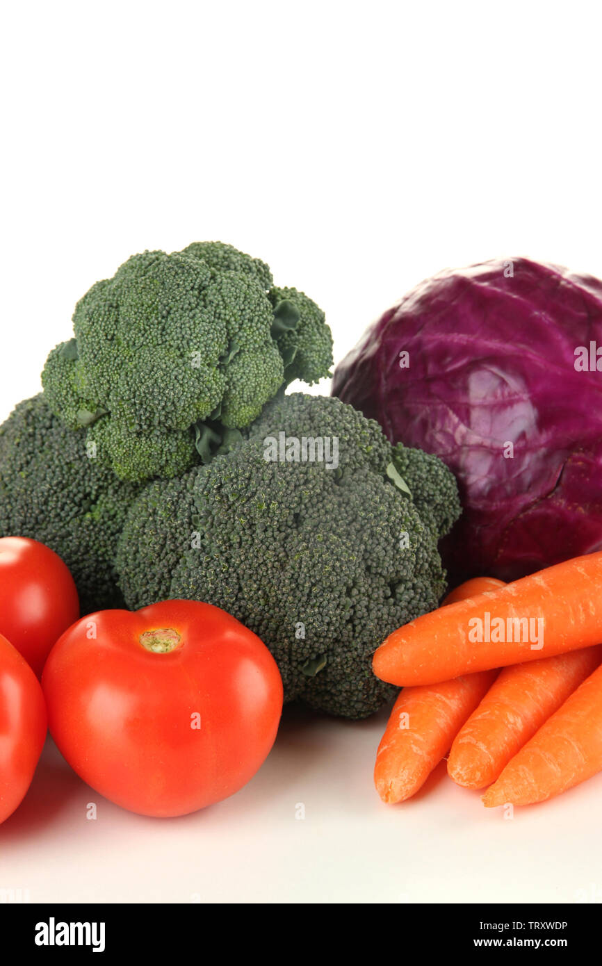 Composition of different vegetables isolated on white Stock Photo - Alamy