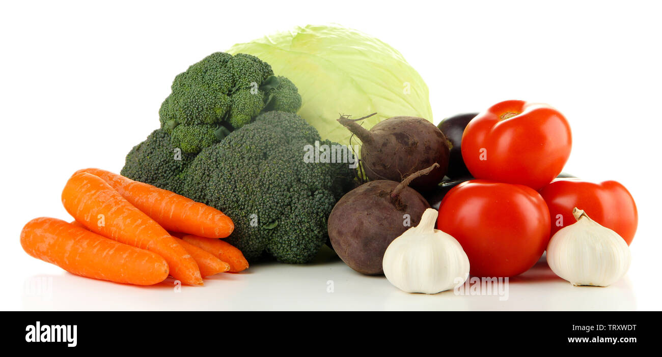 Composition of different vegetables isolated on white Stock Photo - Alamy