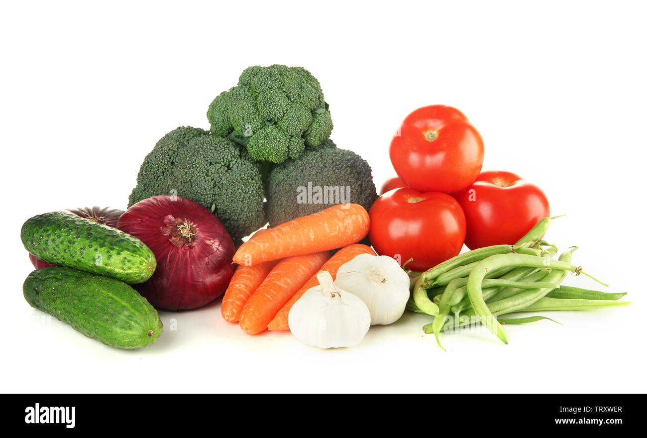Composition of different vegetables isolated on white Stock Photo - Alamy