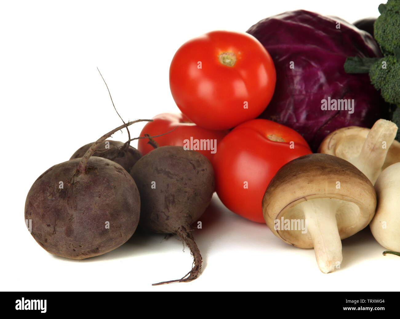 Composition of different vegetables isolated on white Stock Photo - Alamy