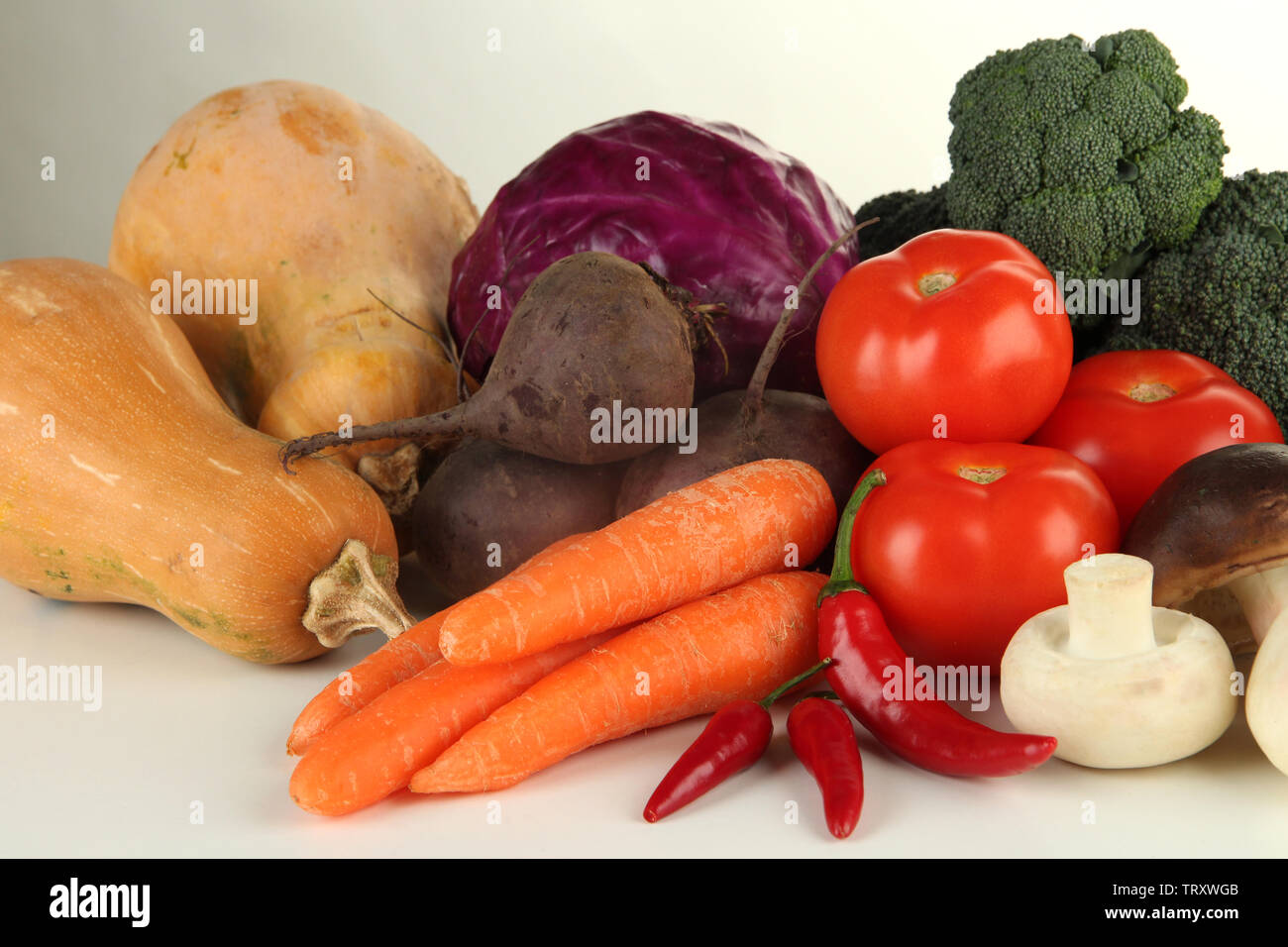 Composition of different vegetables isolated on white Stock Photo - Alamy