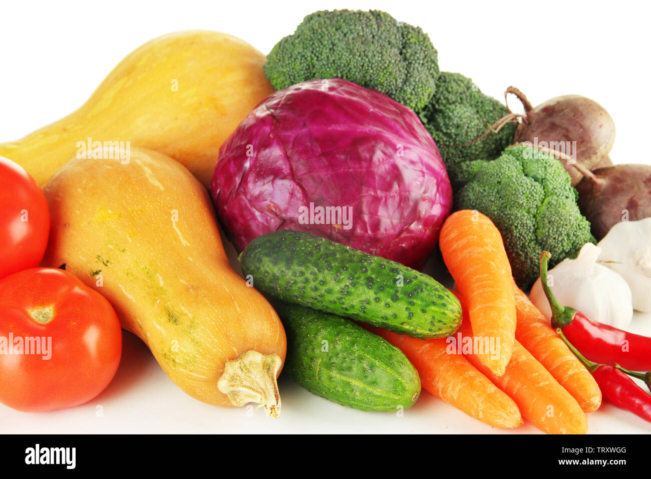 Composition of different vegetables close up Stock Photo - Alamy