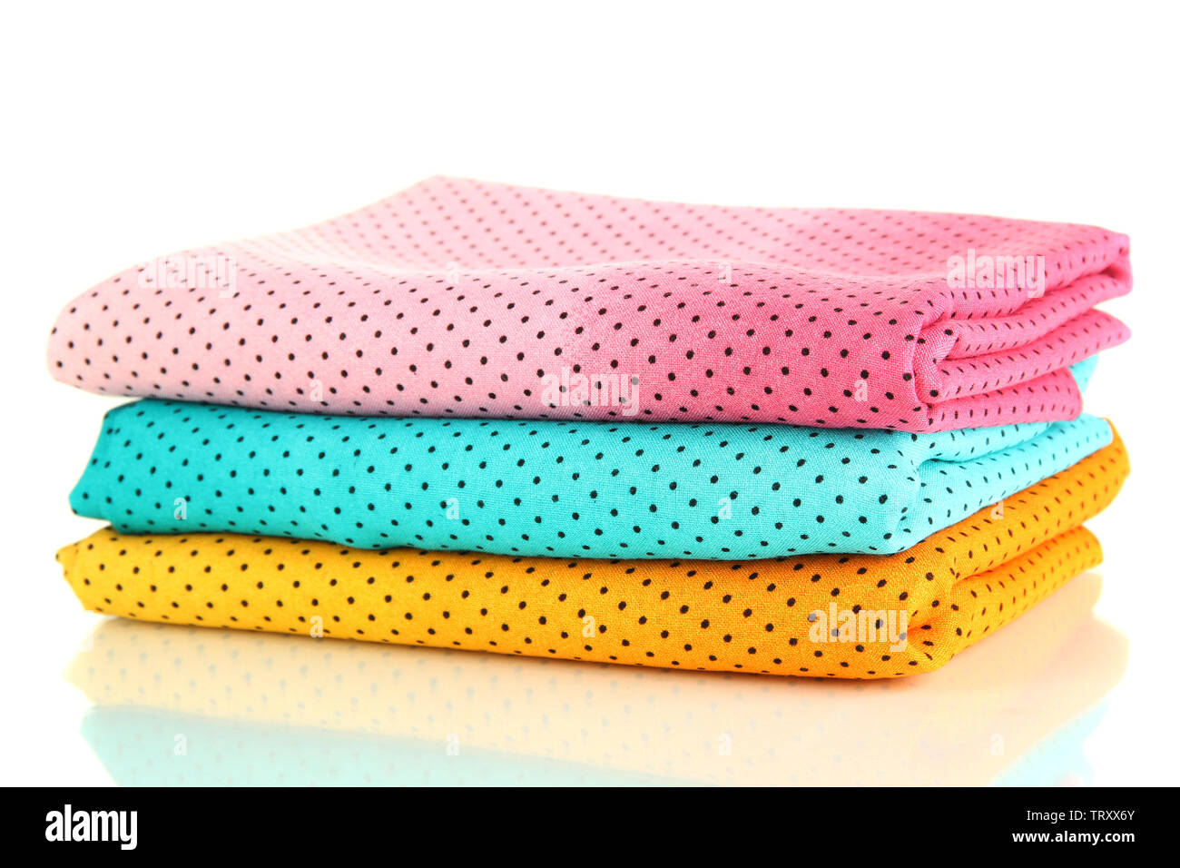 Cloth fabrics isolated on white Stock Photo - Alamy