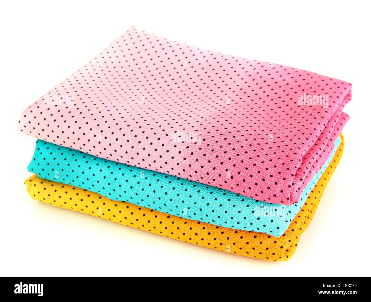 Cloth fabrics isolated on white Stock Photo - Alamy