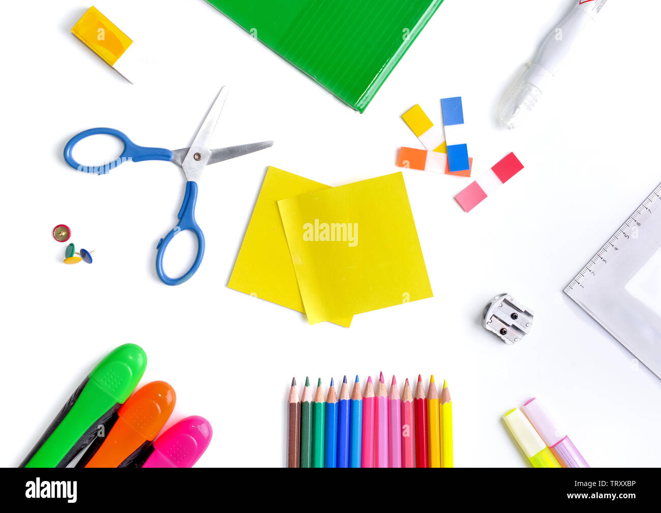 Colorful school supplies hi-res stock photography and images - Alamy