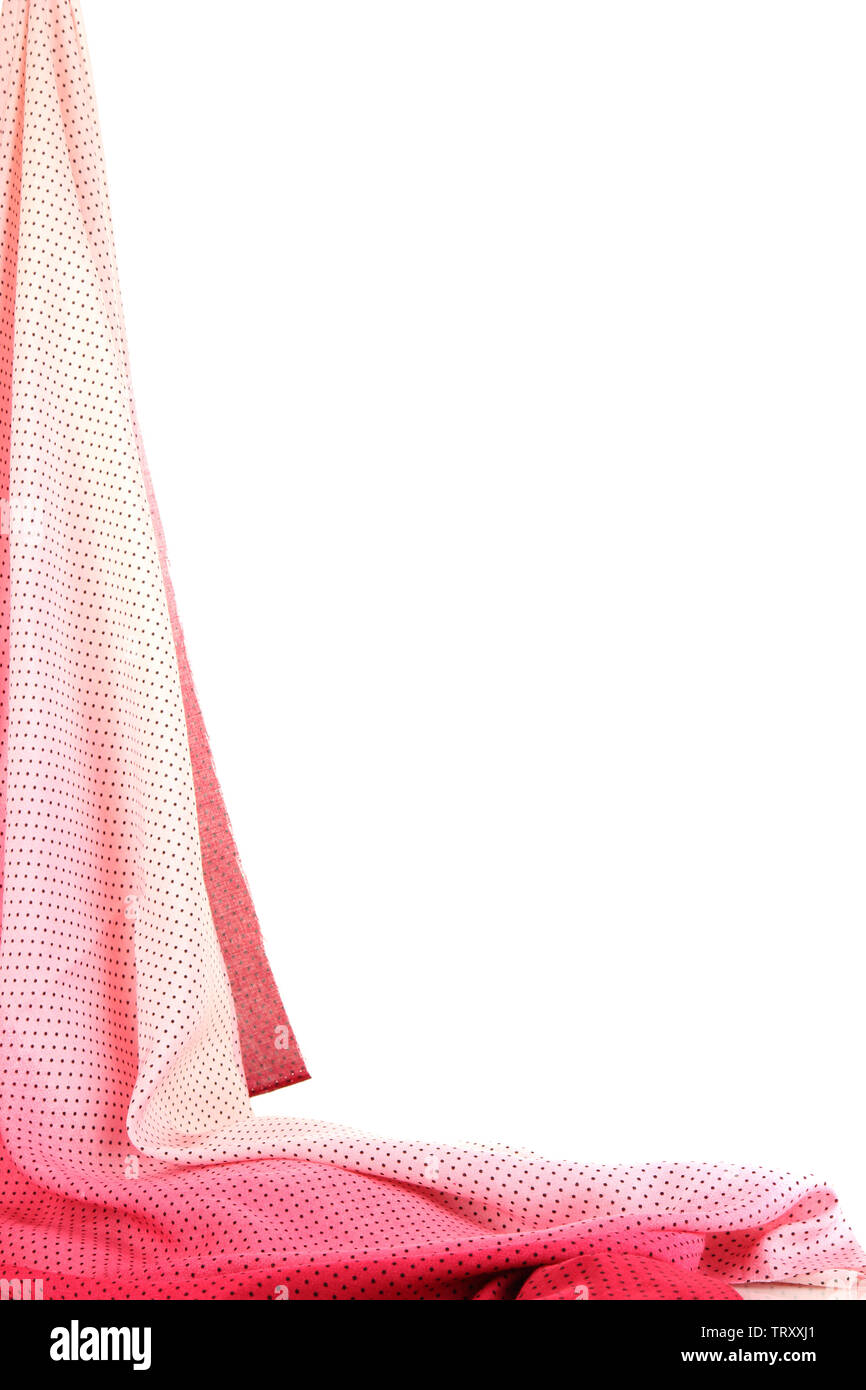 Drop-down fabric isolated on white Stock Photo - Alamy