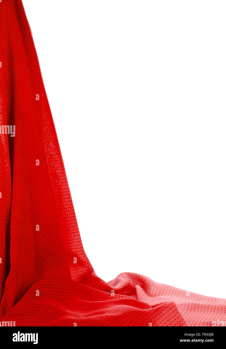 Drop-down fabric isolated on white Stock Photo - Alamy