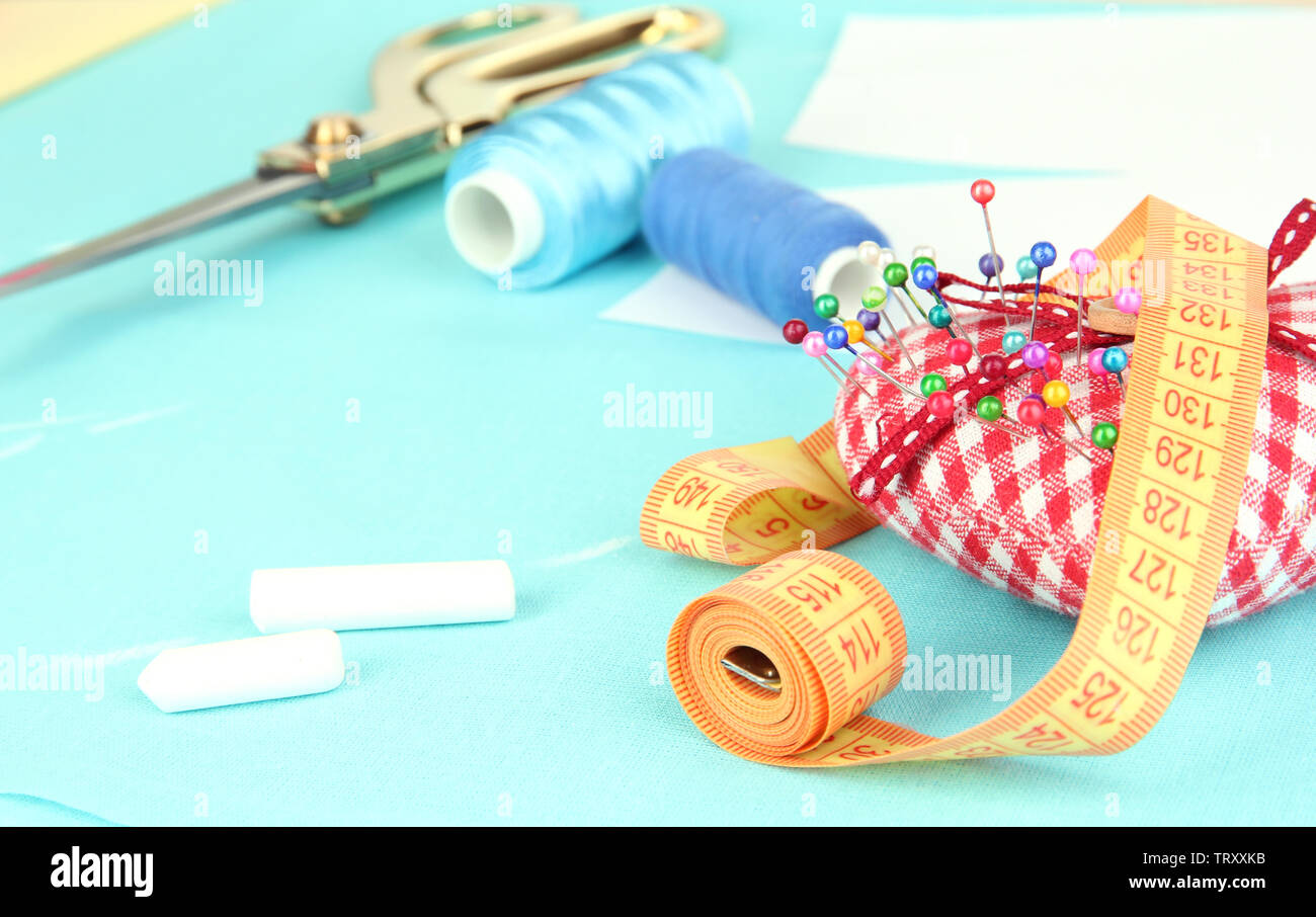 Sewing tools fashion design Stock Photo - Alamy