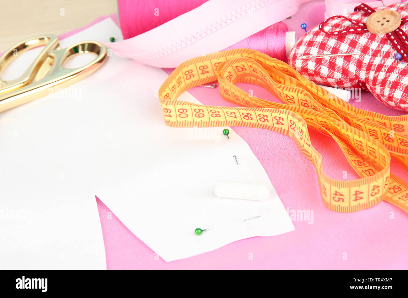 Sewing tools fashion design Stock Photo - Alamy