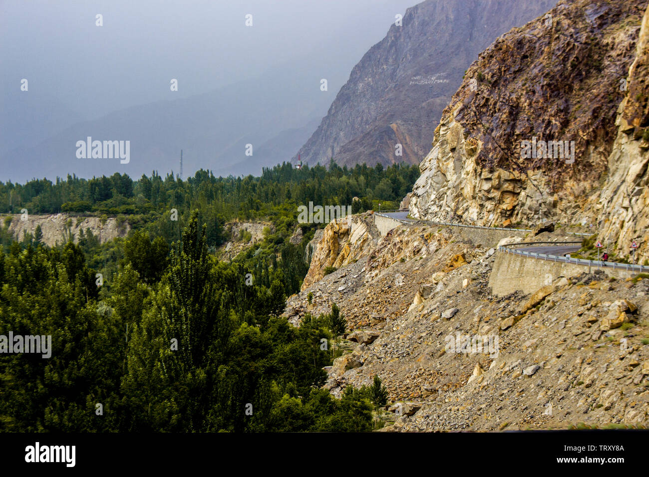 The Killer road of KKH Stock Photo - Alamy