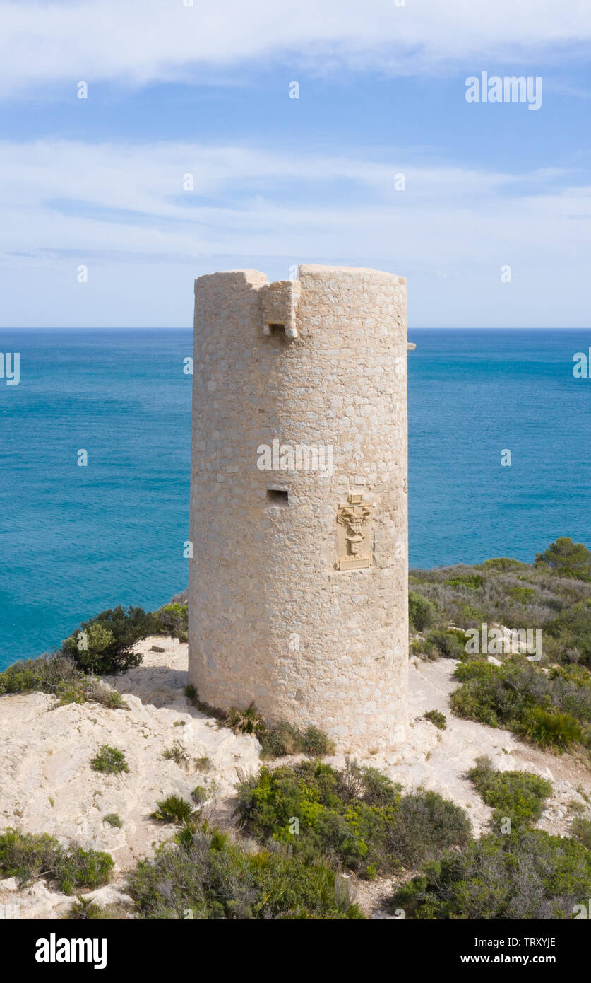 Ancient watchtower in the terra de irta national park near peniscola ...