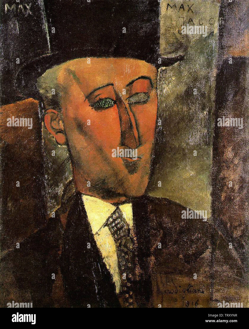 Amedeo Modigliani - Portrait Max Jacob 1916 Stock Photo - Alamy