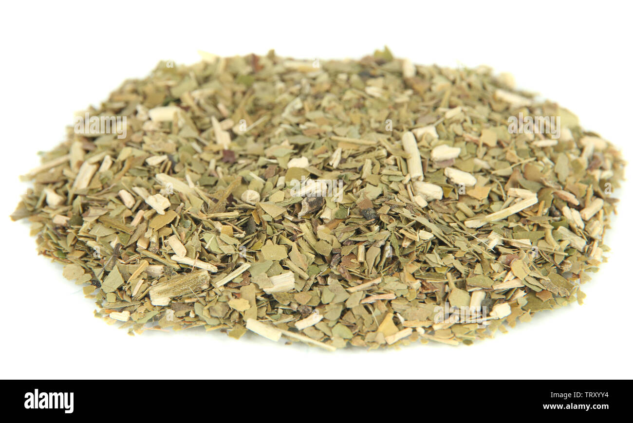 Dry mate tea, isolated on white Stock Photo - Alamy