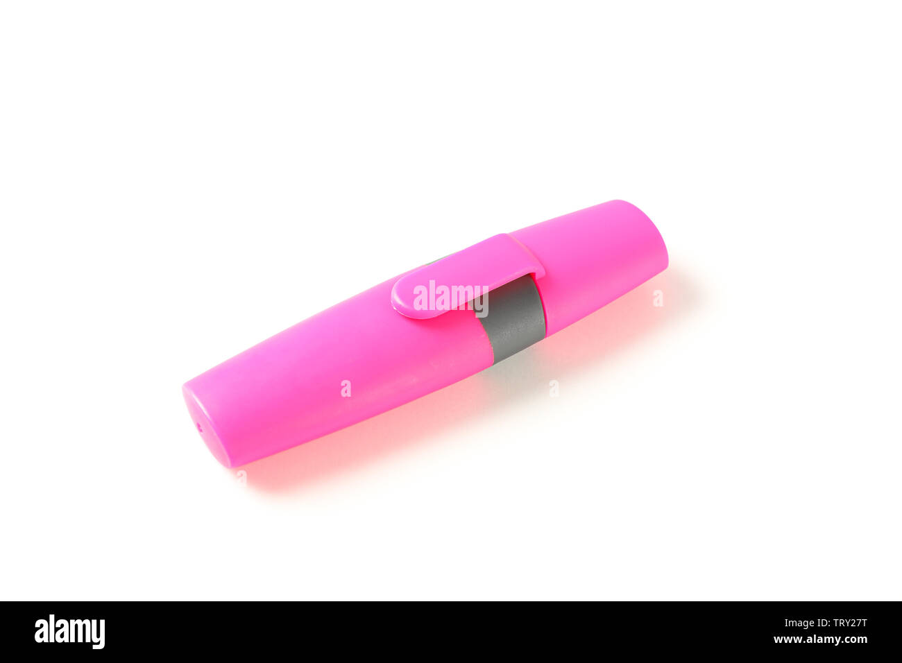 Color office highlighter isolated on white background Stock Photo - Alamy