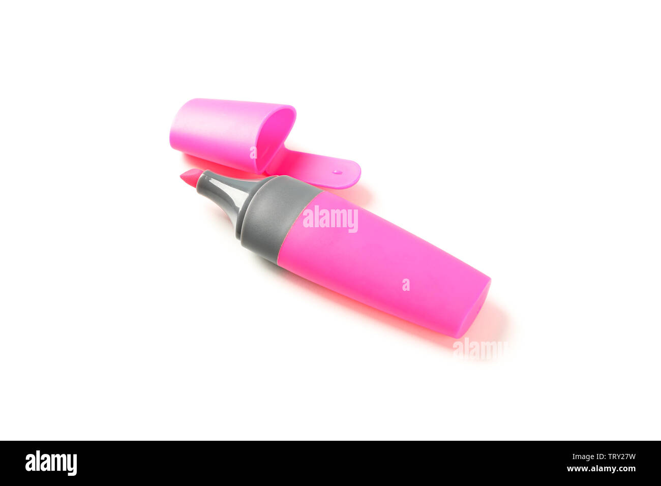 Color office highlighter isolated on white background Stock Photo - Alamy