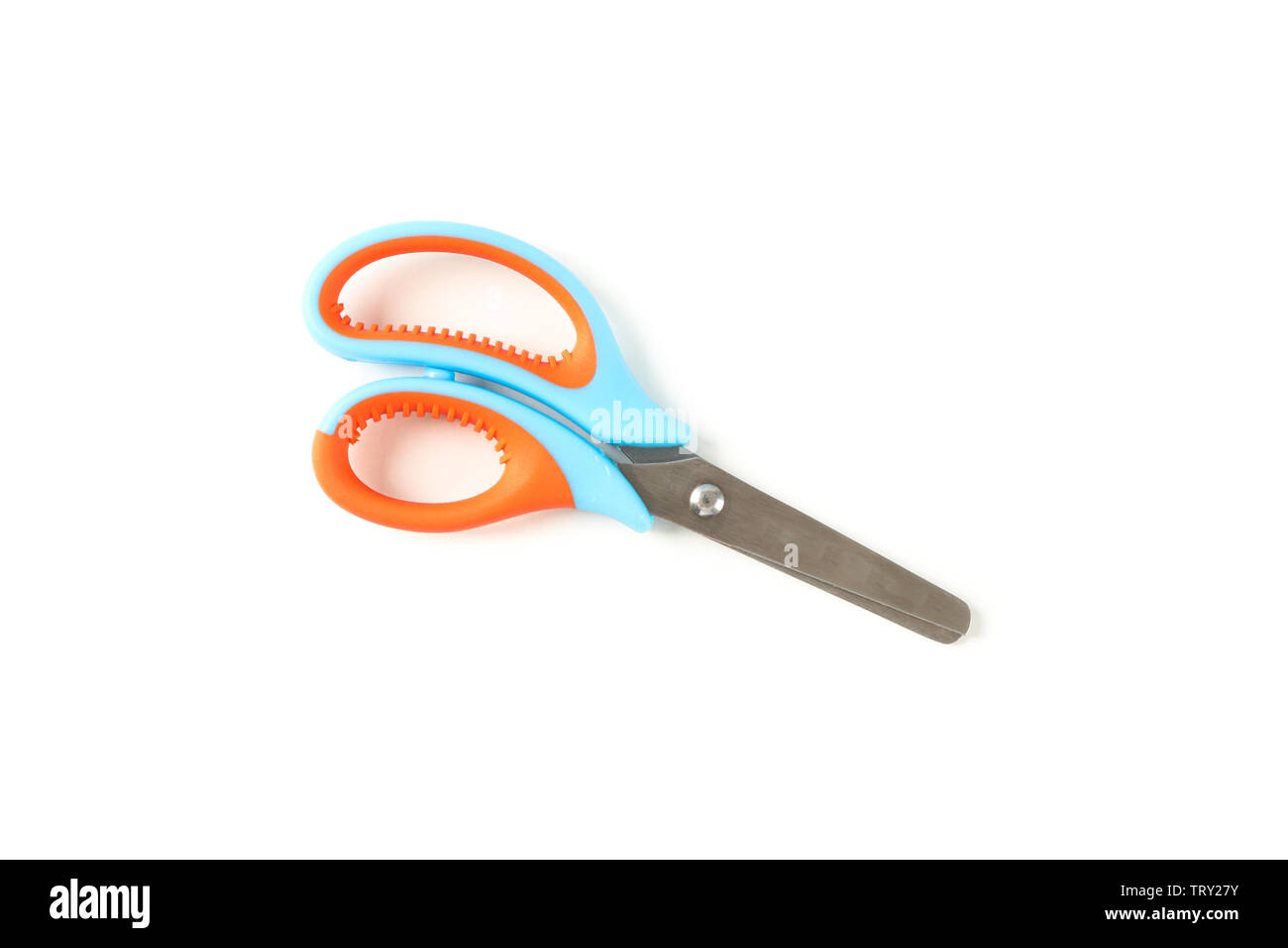 Stationery color scissors isolated on white background Stock Photo - Alamy