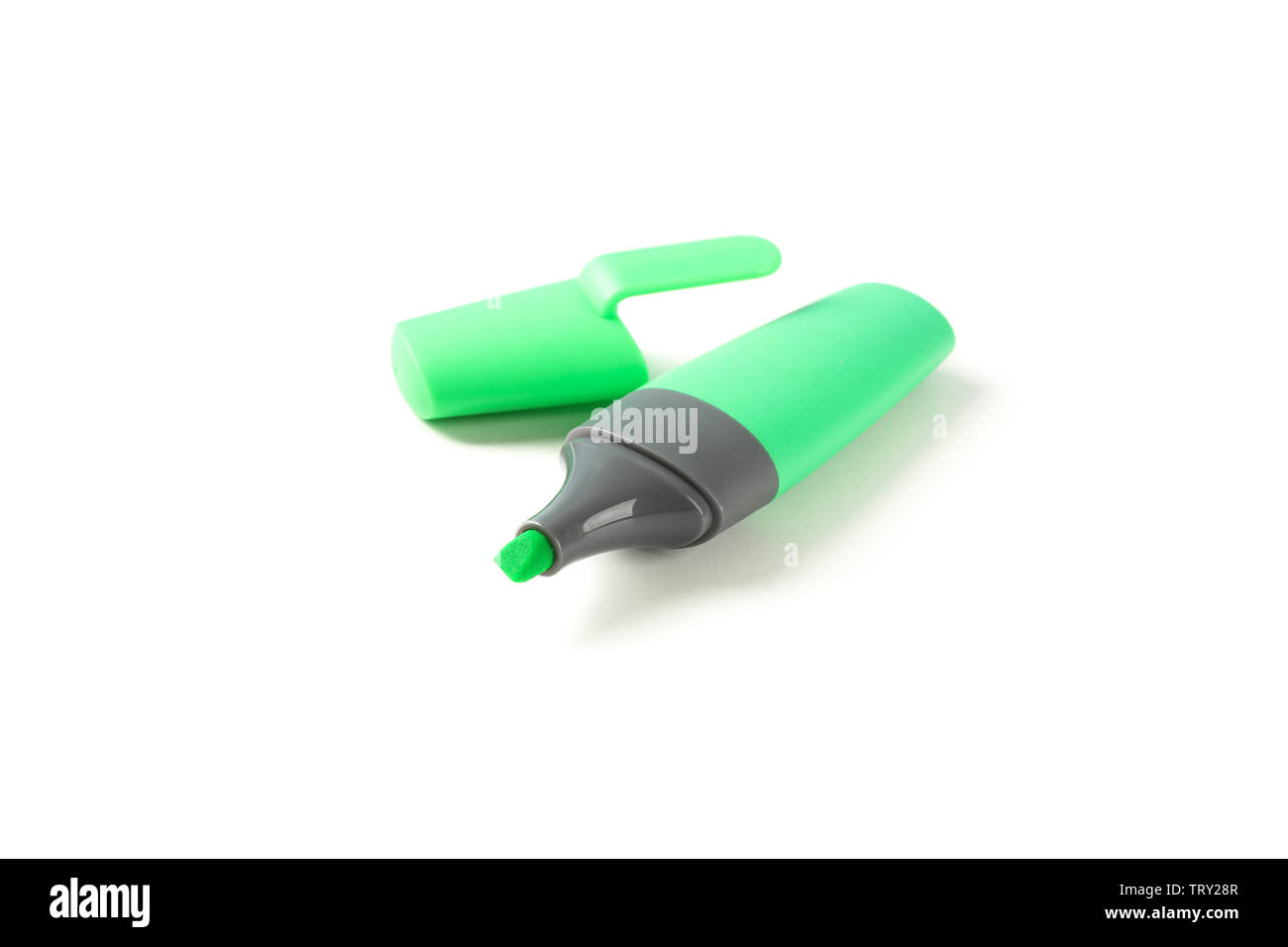 Color office highlighter isolated on white background Stock Photo - Alamy