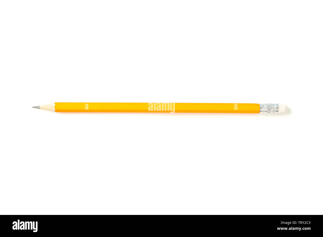 Pencil isolated on white background, top view. Stationery Stock Photo ...