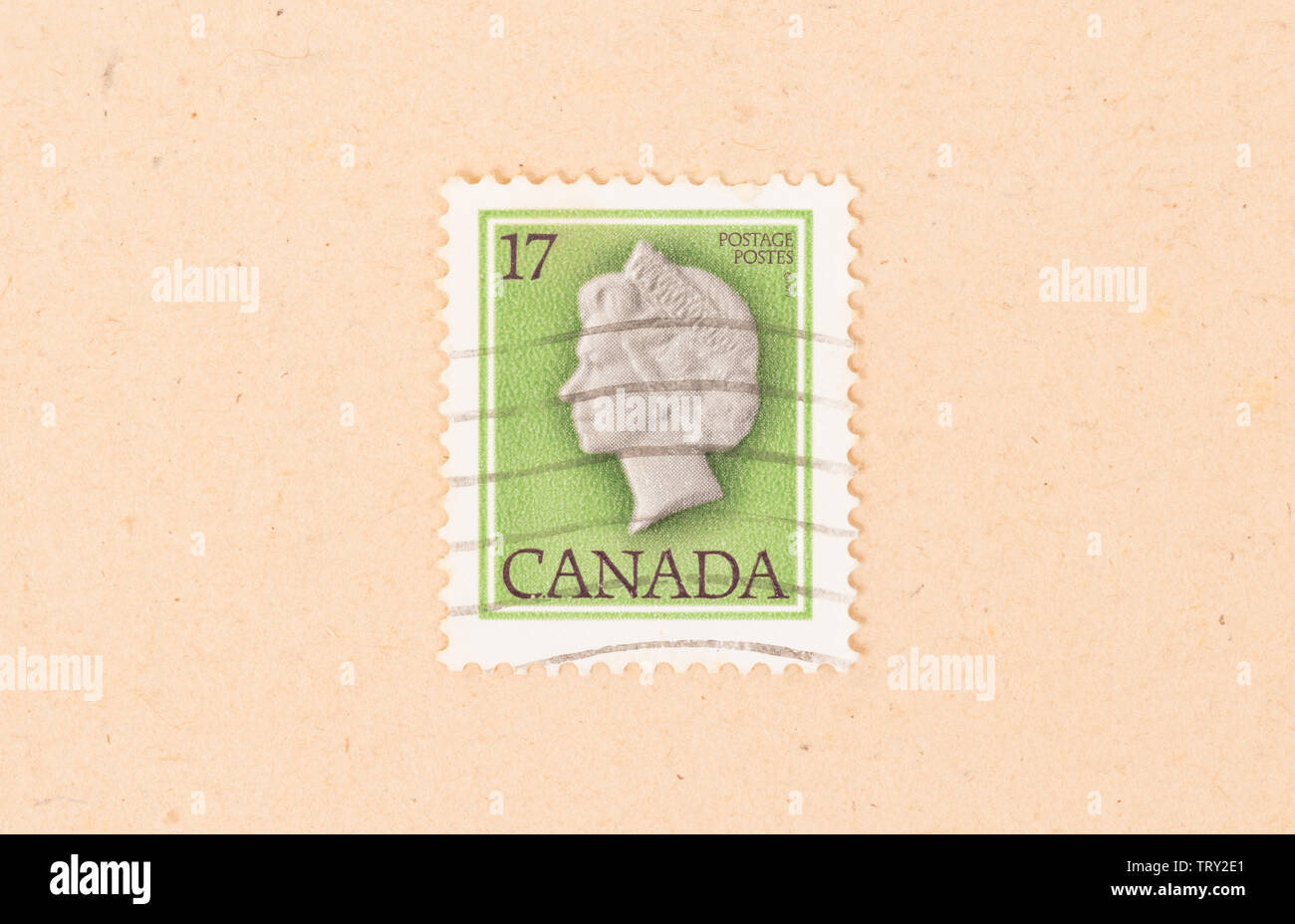 CANADA - CIRCA 1970: A stamp printed in Canada shows the queen, circa ...