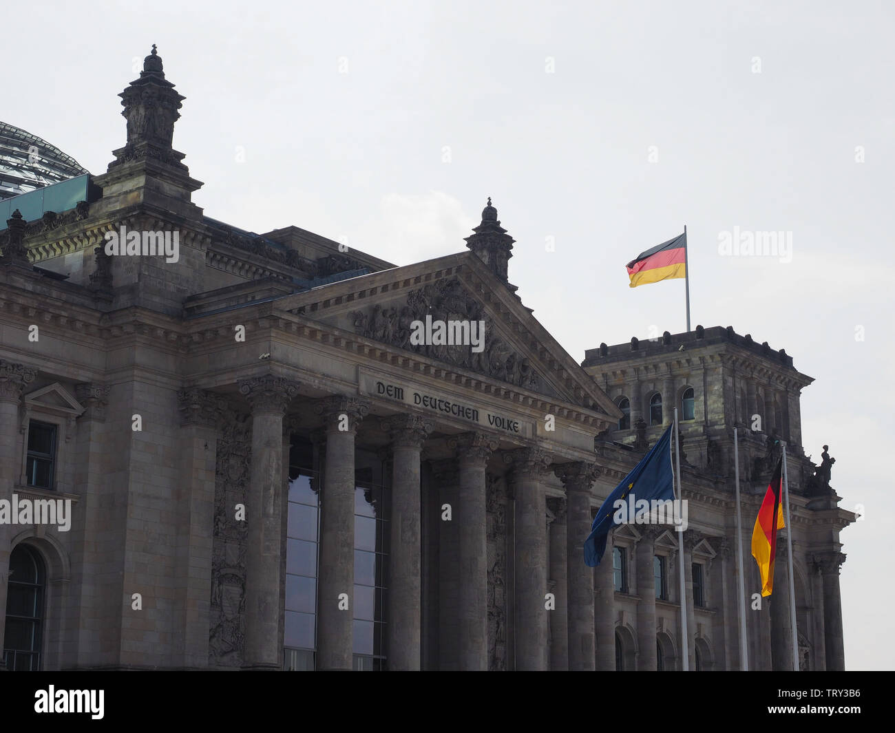 Bundestag German Houses of Parliament in Berlin, Germany. Dem deutschen ...