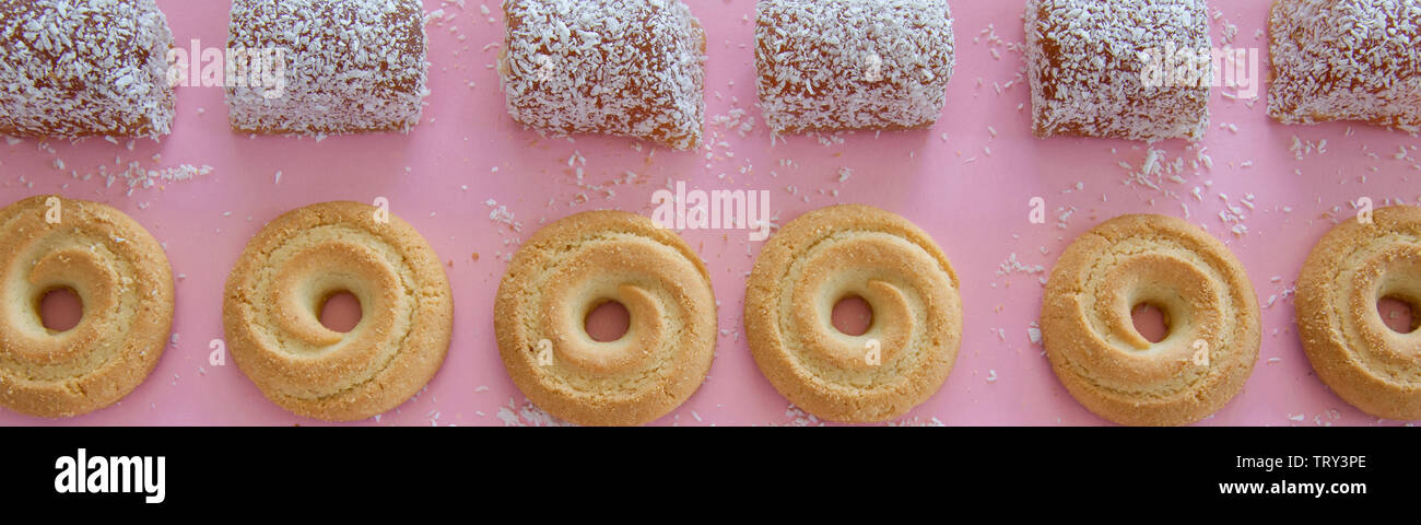 Mixed cookies background. Dough pastry themed. Still life food ...
