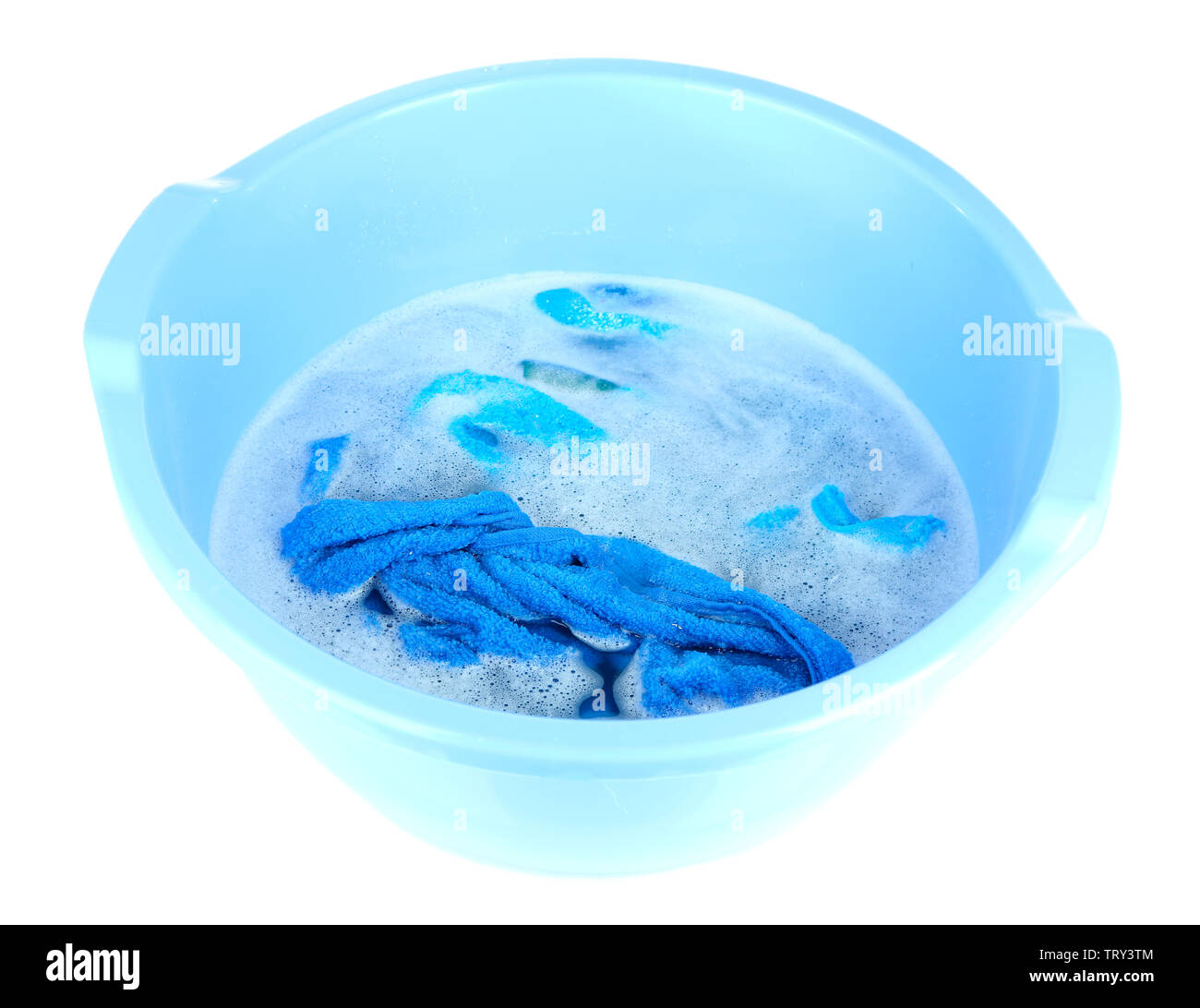 Soaking things in bowl isolated on white Stock Photo - Alamy