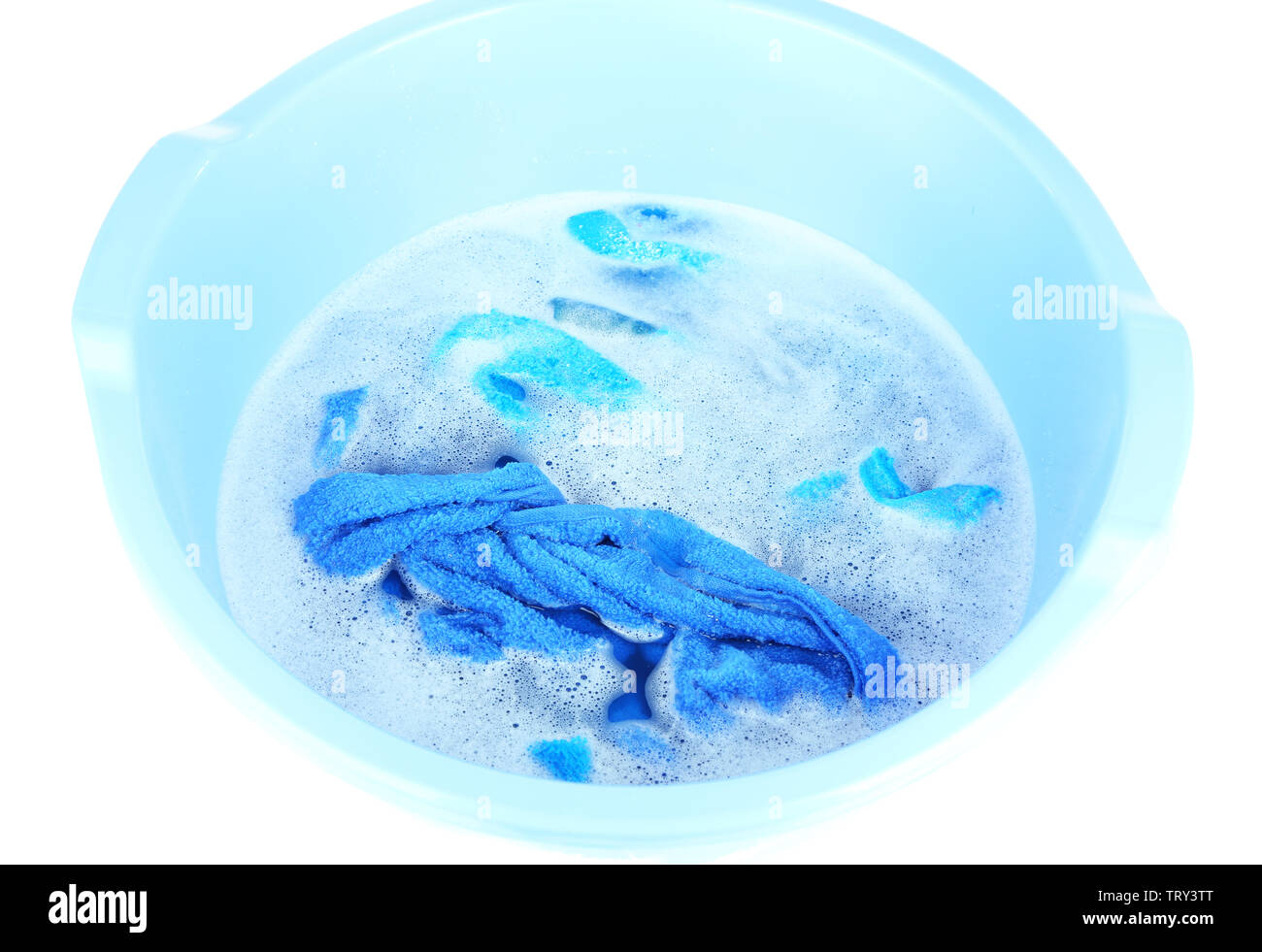 Soaking things in bowl isolated on white Stock Photo - Alamy