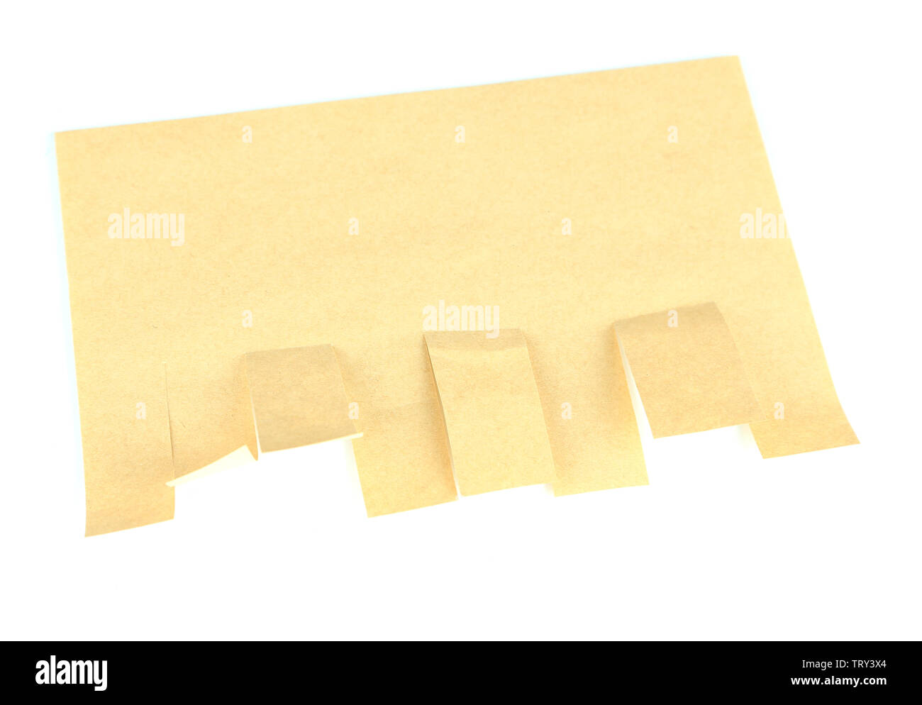 Paper ads isolated on white Stock Photo - Alamy