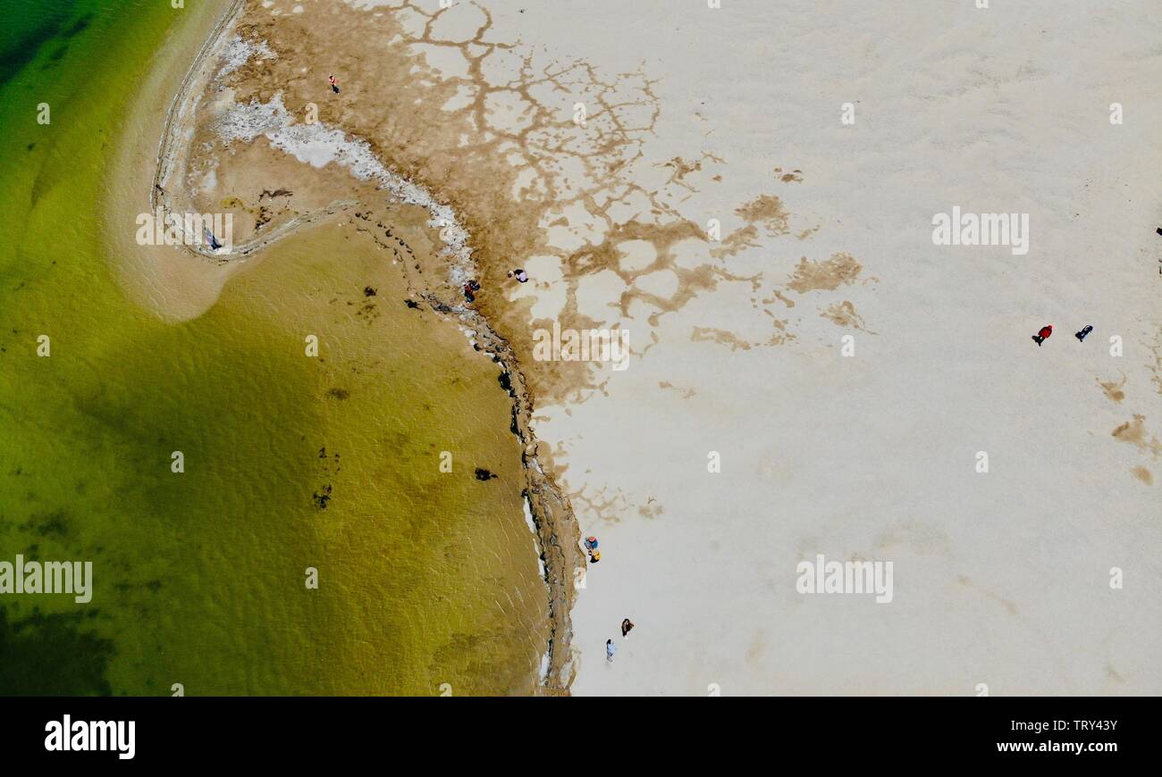 The midair view of Yardan National Geological Park, Gansu, China Stock ...