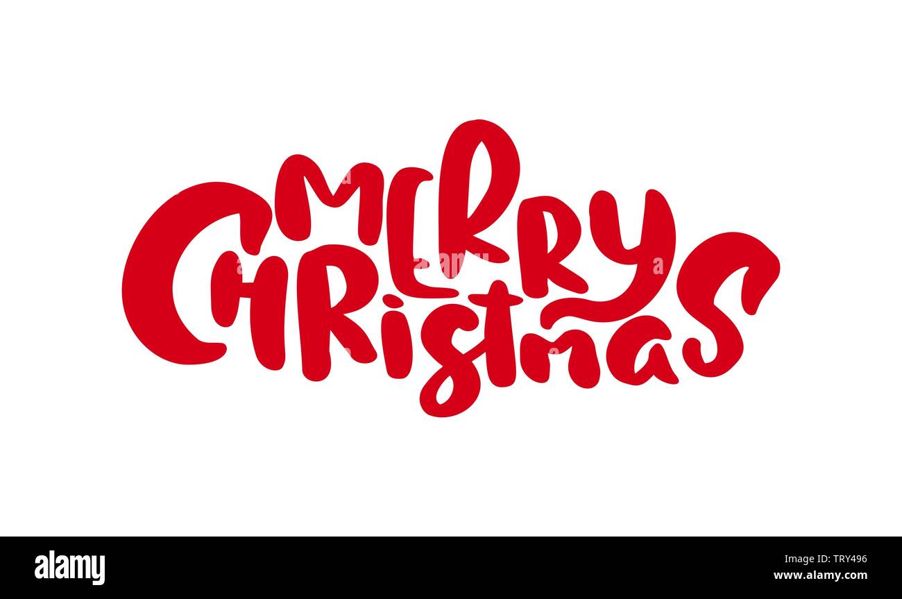 Merry Christmas vector text Calligraphic Lettering design card template ...