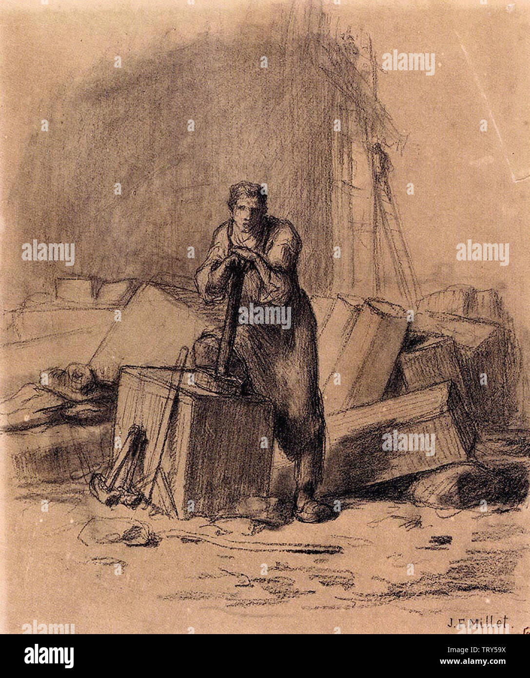 The stone breaker painting hi-res stock photography and images - Alamy