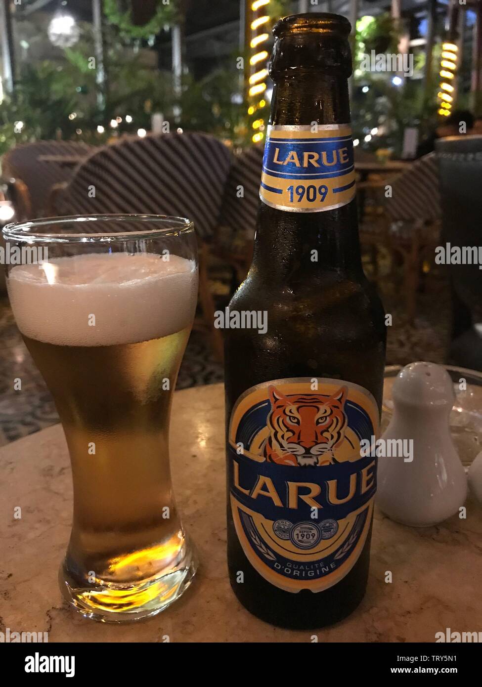 Larue Beer in the Restaurant Bar The Refinery in Saigon - Ho Chi Minh ...