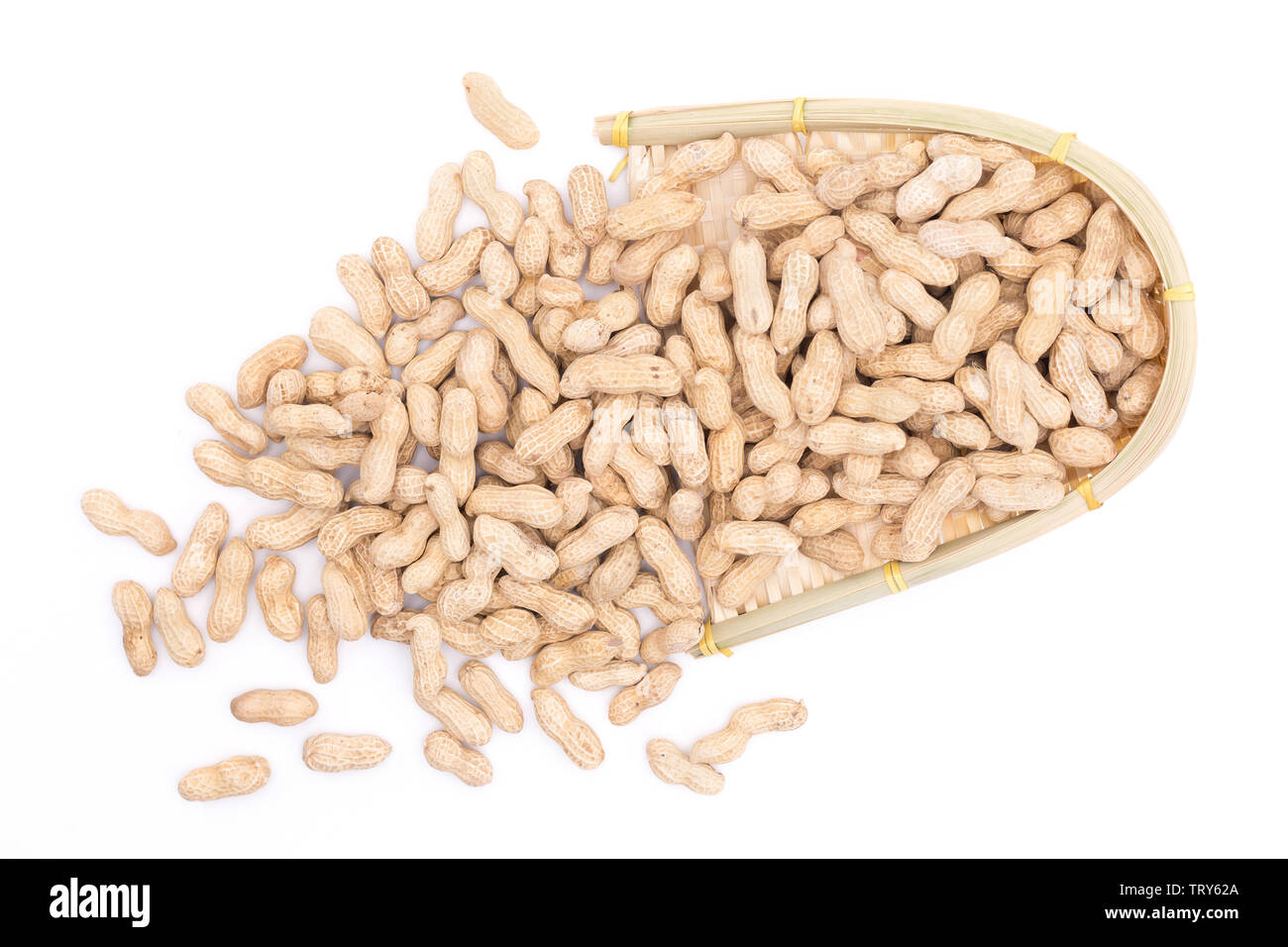 Peanuts on white background Stock Photo - Alamy