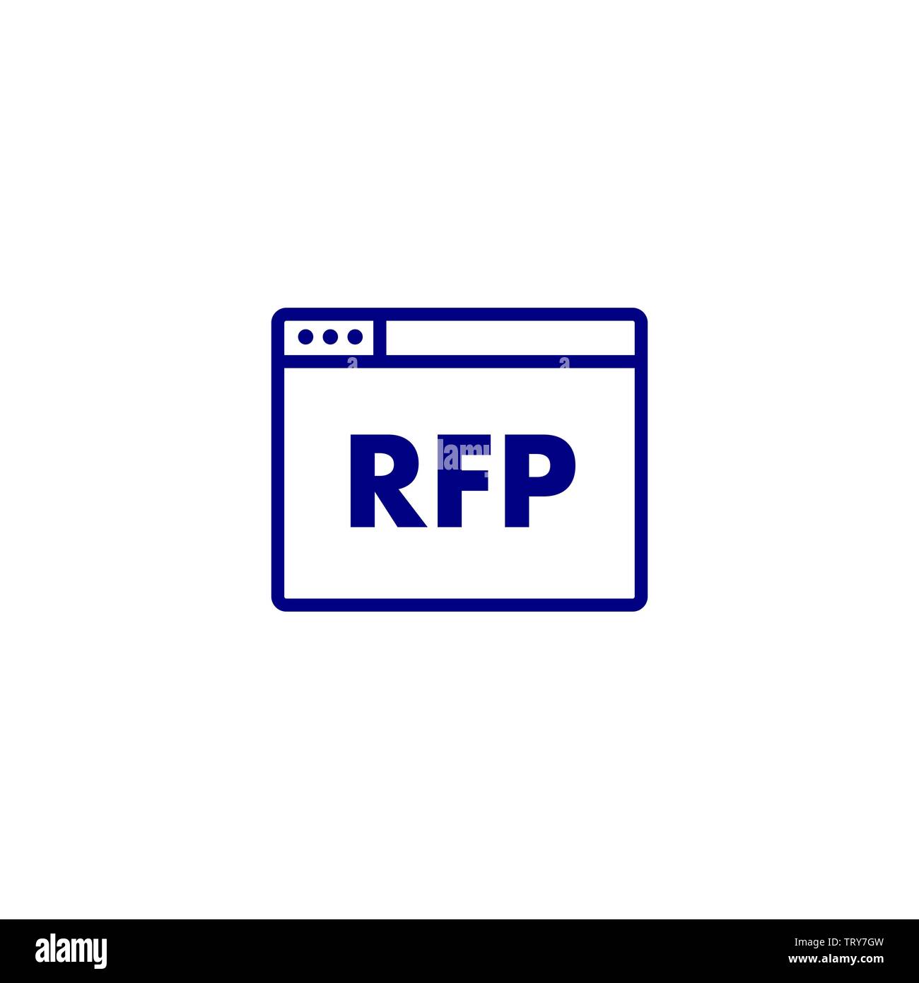 RFP Icon - request for proposal concept - idea Stock Vector Image & Art ...