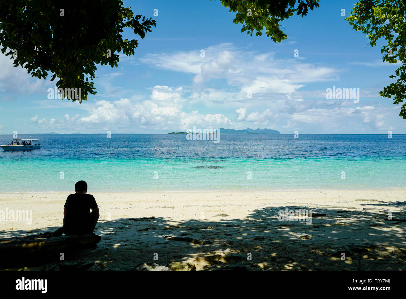 Sabah, Malaysia, 4th, October, 2017. View of Mataking Island. Mataking ...