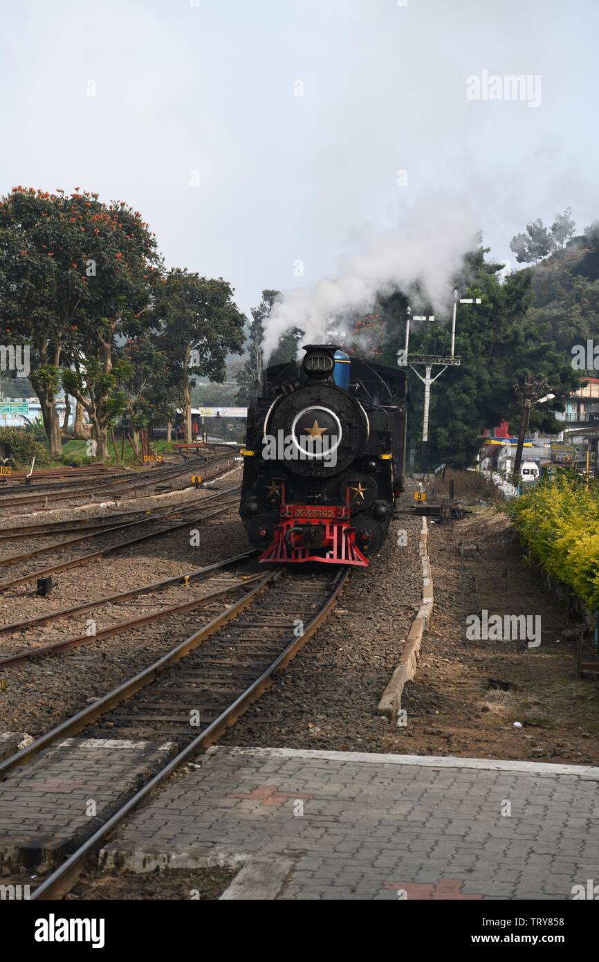 Nilgiri mountain railway. X class steam locomotive no. 37392 ...
