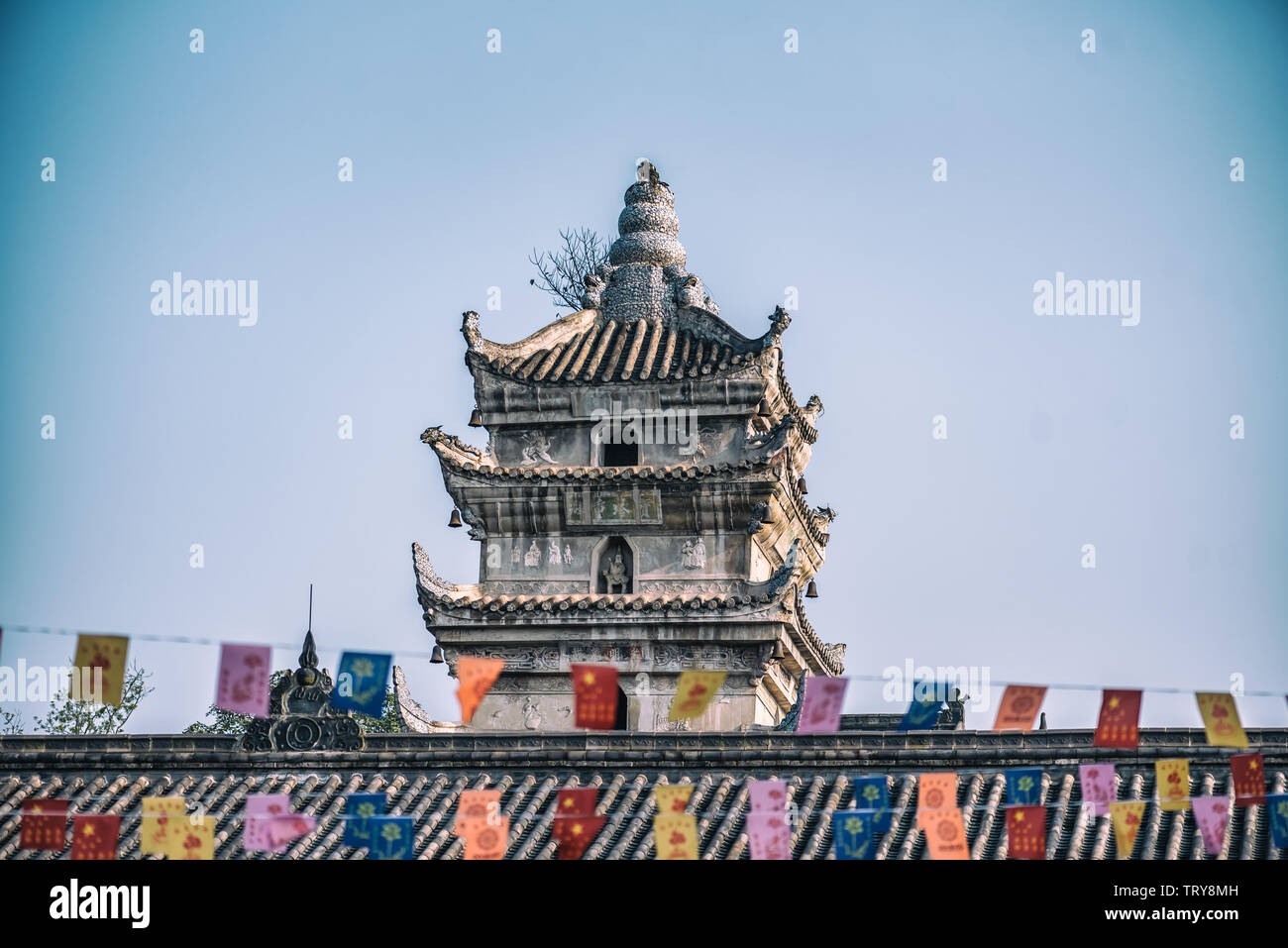Taping Temple Temple Stone Tower Stock Photo - Alamy