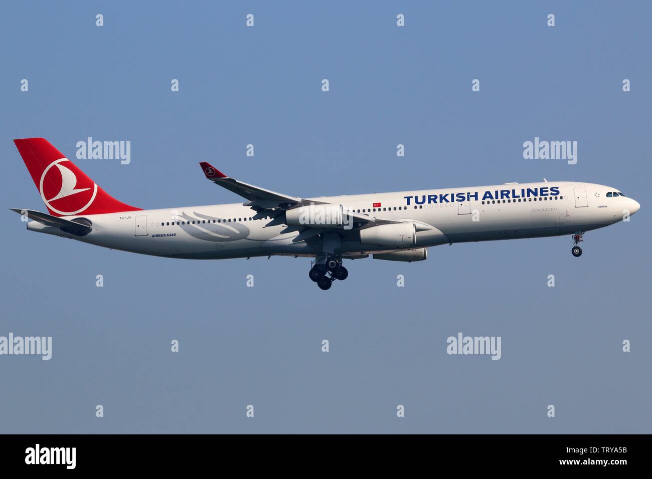 Istanbul, Turkey – 28. May 2014: Turkish Airlines Airbus A340 at ...