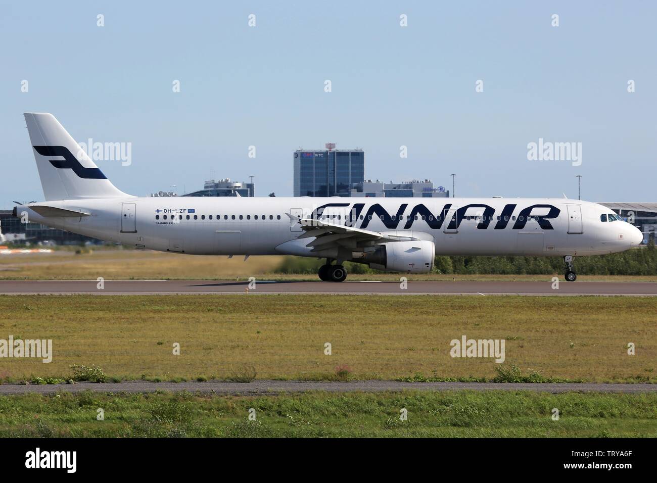 Helsinki, Finland – 21. August 2013: Finnair Airbus A321 at Helsinki ...