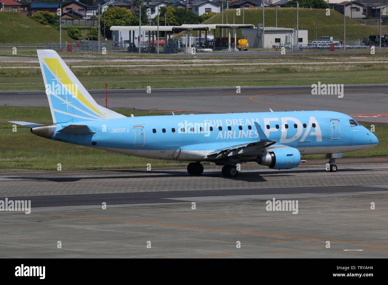 Nagoya, Japan - 23. May 2014: Fuji Dream Airlines FDA Embraer ERJ 170 ...