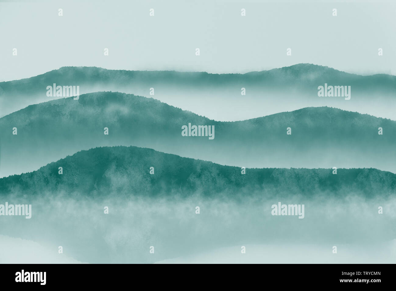Chinese wind, ink landscape painting Stock Photo - Alamy