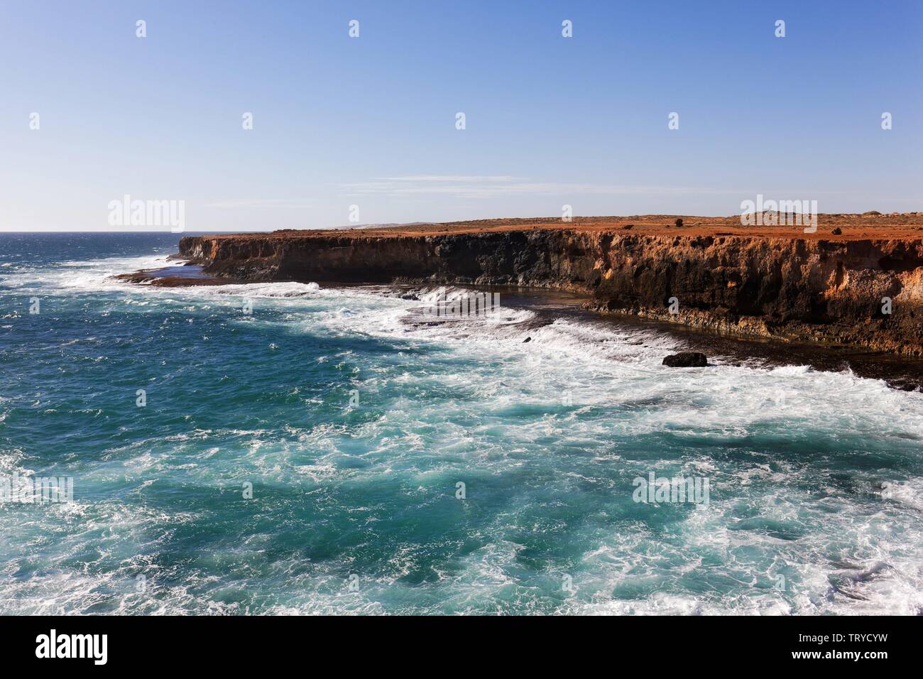 Aerial view of the Quobba coastline, Northwest Australia. | usage ...